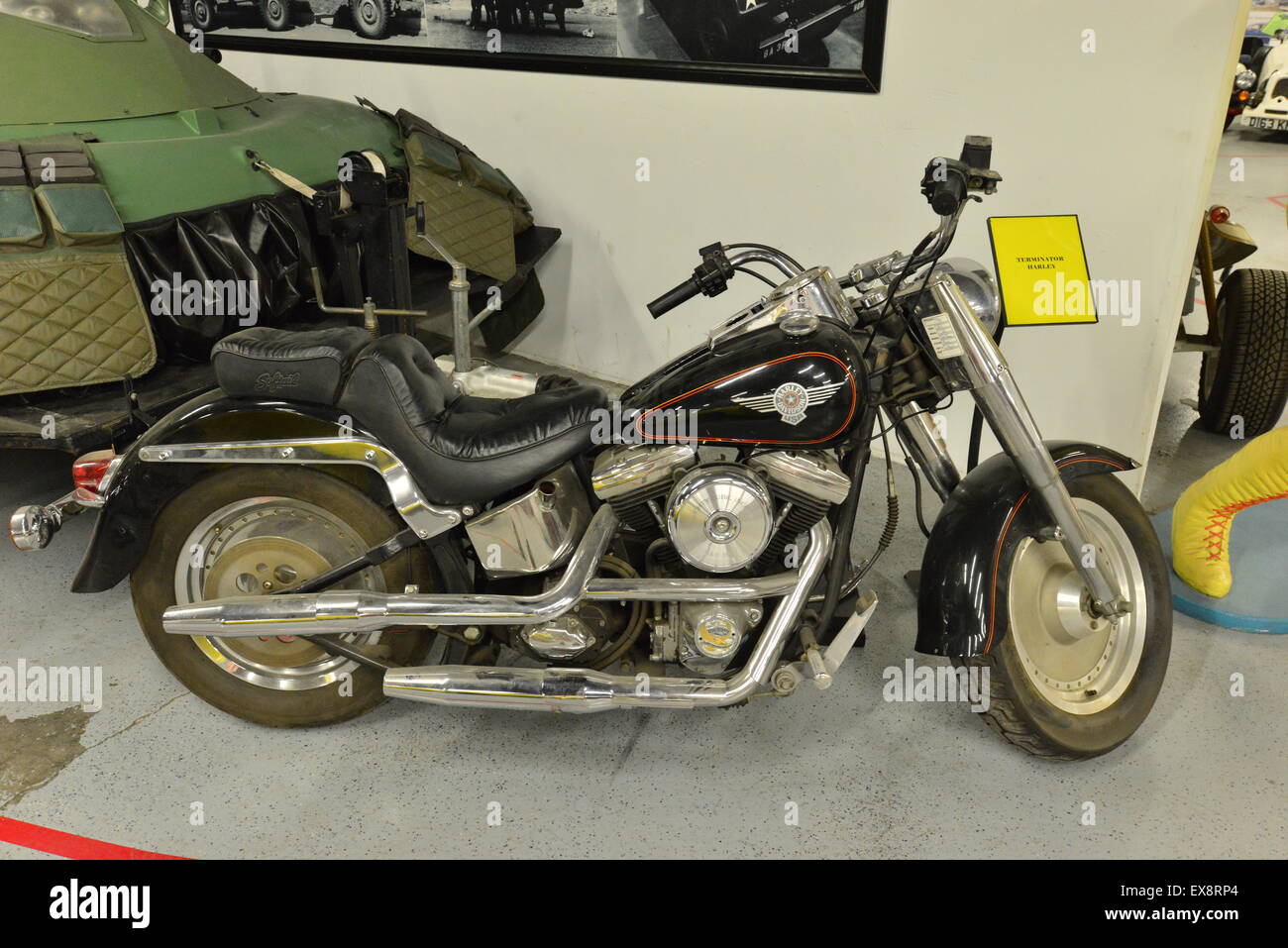 Terminator-Harley-Davidson Fat Boy Stockfotografie - Alamy