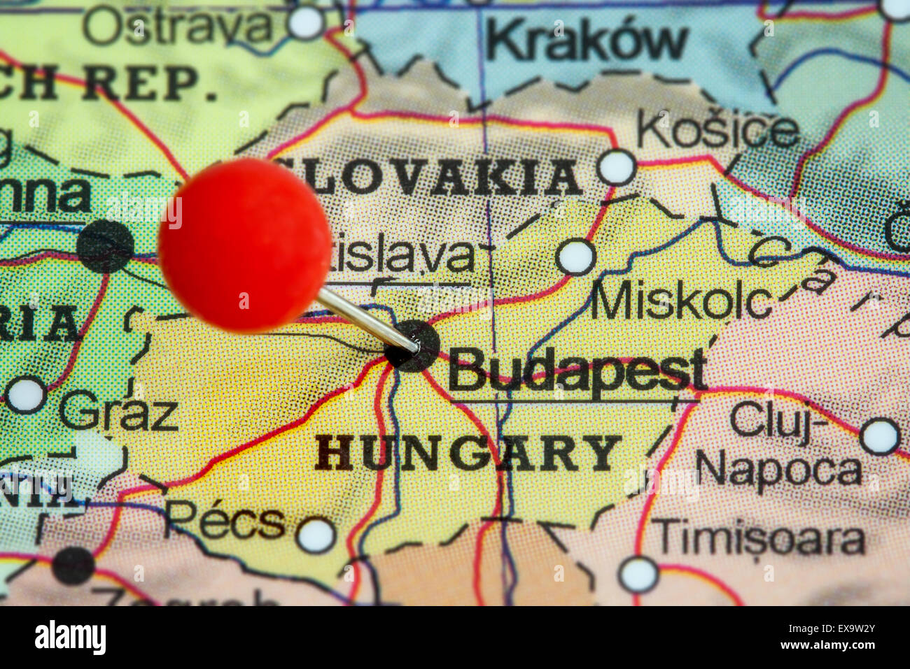 Close up budapest map red -Fotos und -Bildmaterial in hoher Auflösung ...