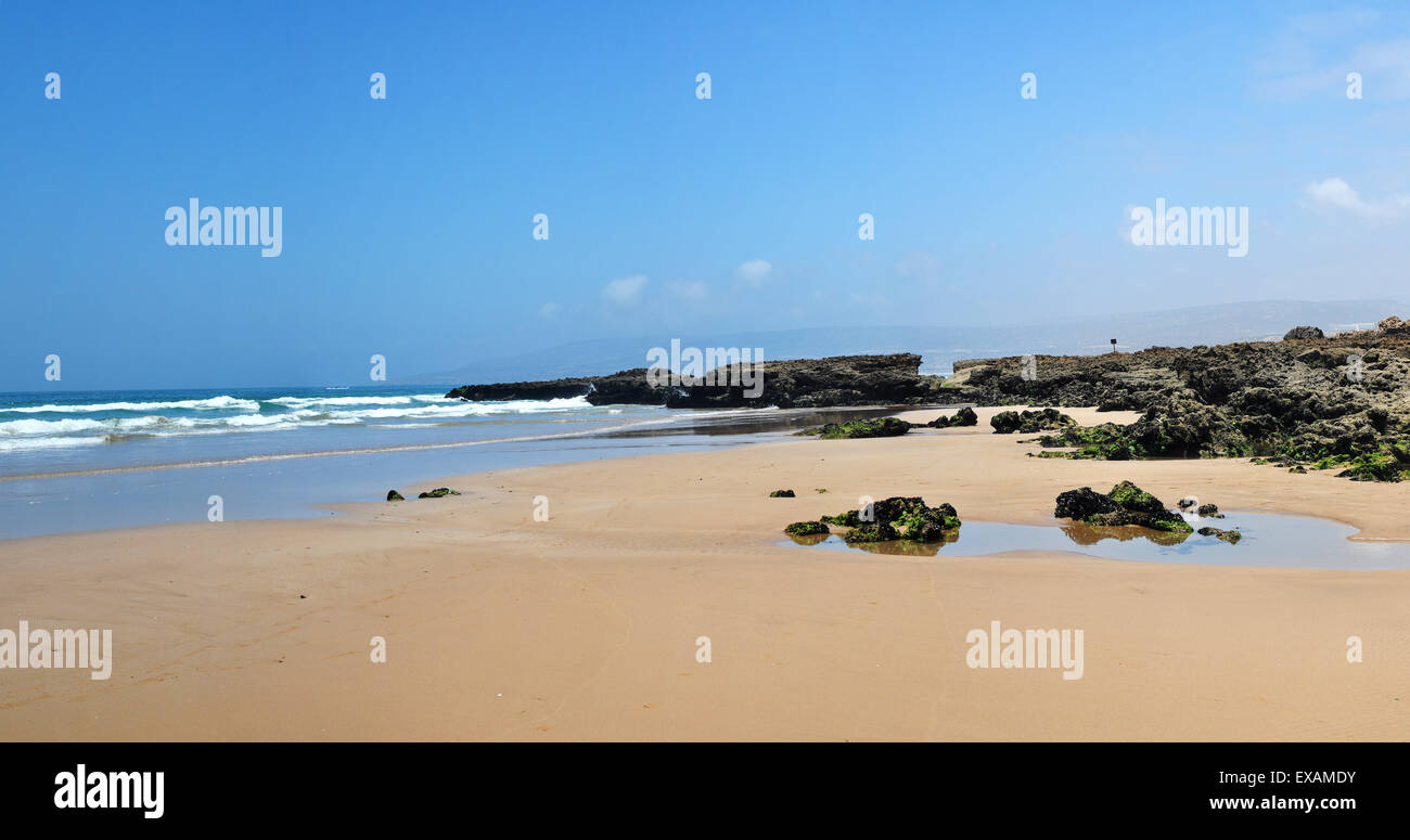 Taghazout Marokko Bucht Strand und das Meer Landschaft panorama ...