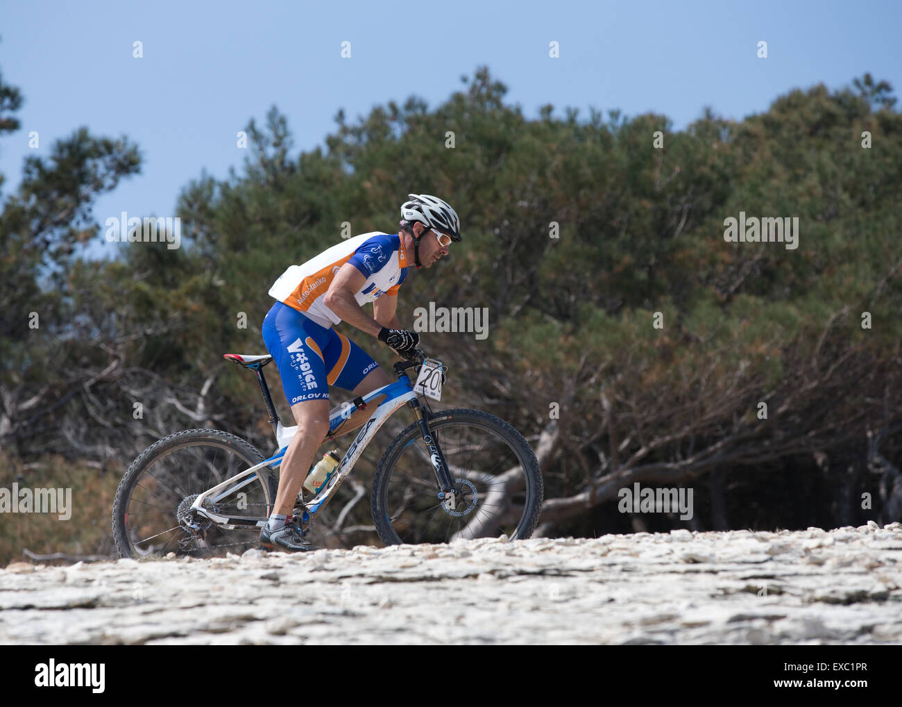 Mountainbike-Rennen im Nationalpark Kamenjak, Istrien, Kroatien ...