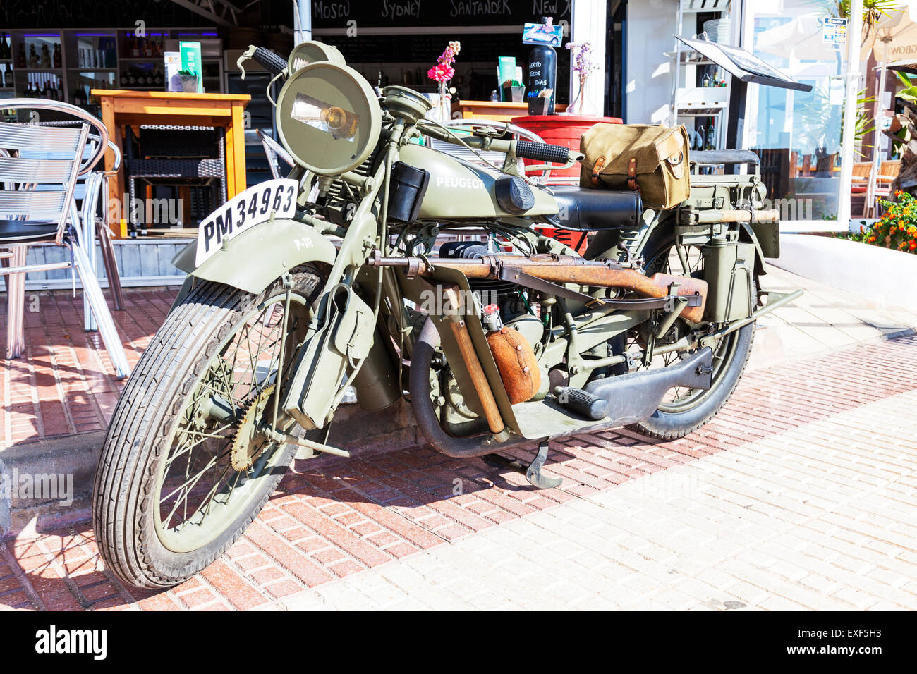 Peugeot Motorrad ww2 Army Motorrad Fahrrad Farben Farben Pistole Waffe ...