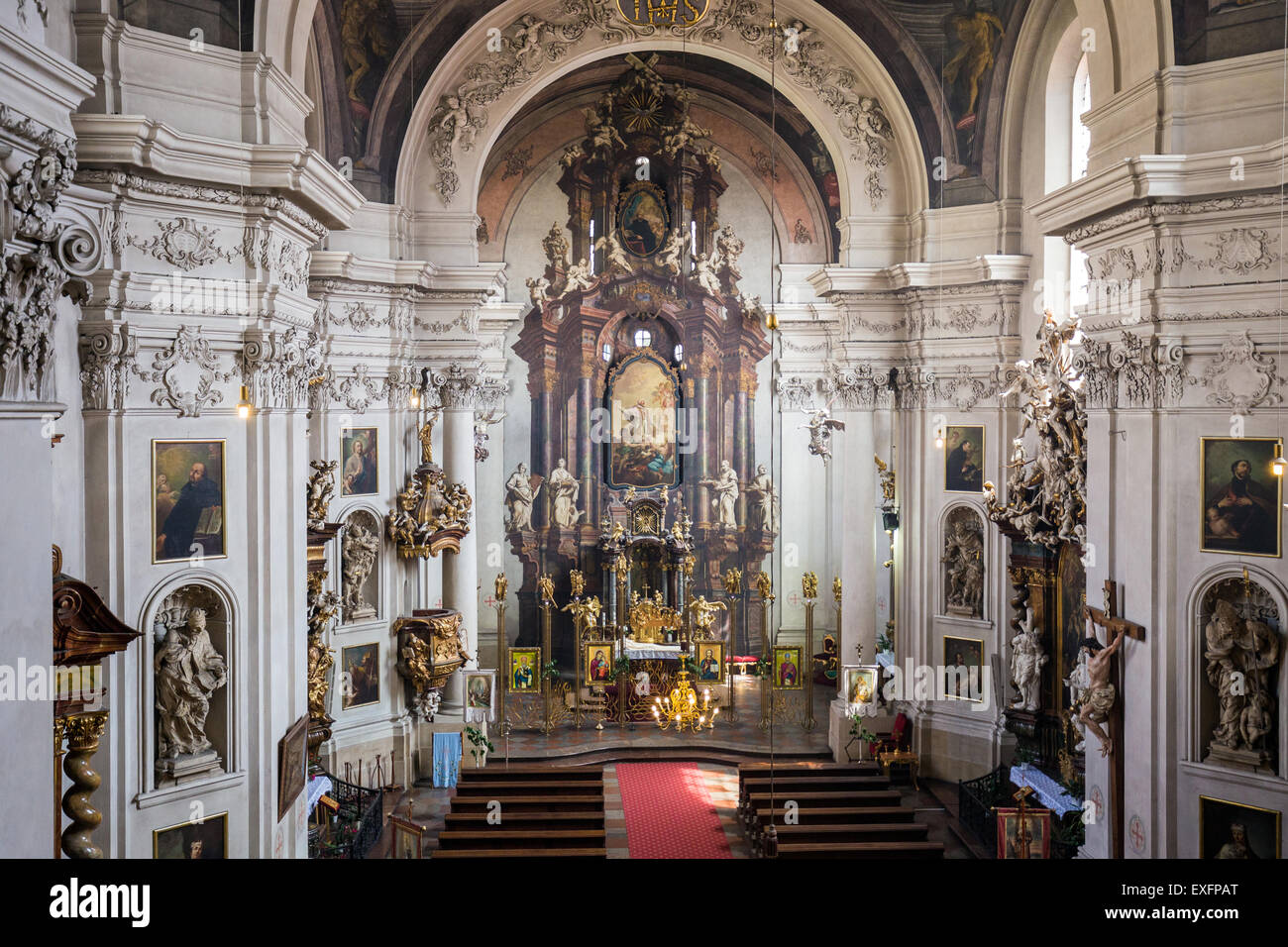 Innenraum der St. Clemens Kirche, Karlova Straße, Prag, Tschechische ...
