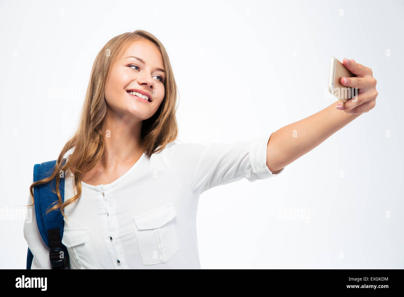 Student, der ein selfie foto auf ihr macht -Fotos und -Bildmaterial in ...