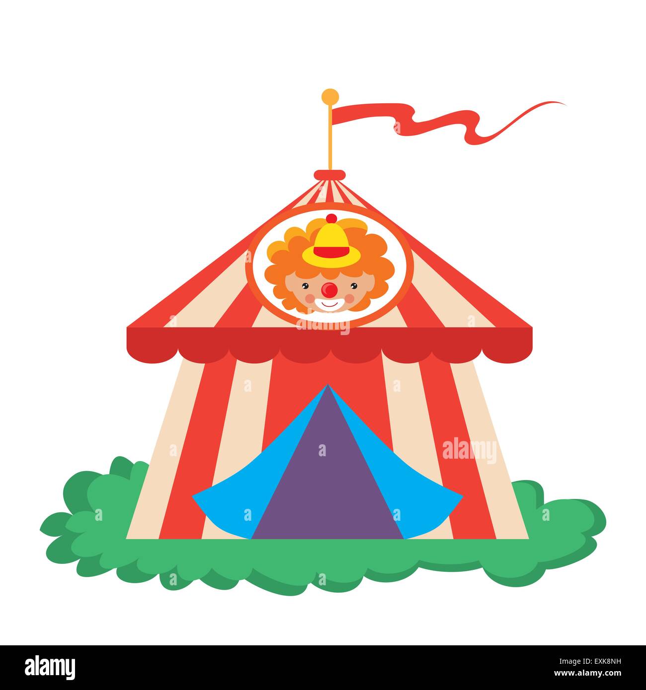 Zirkuszelt, Zirkus, Cartoon, Illustration, isoliert, Vektor Stock ...