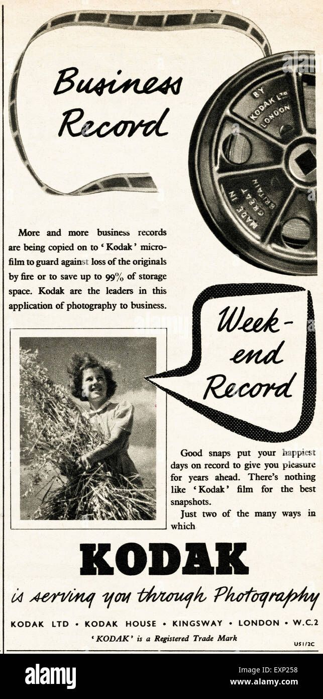 Kodak werbung -Fotos und -Bildmaterial in hoher Auflösung – Alamy