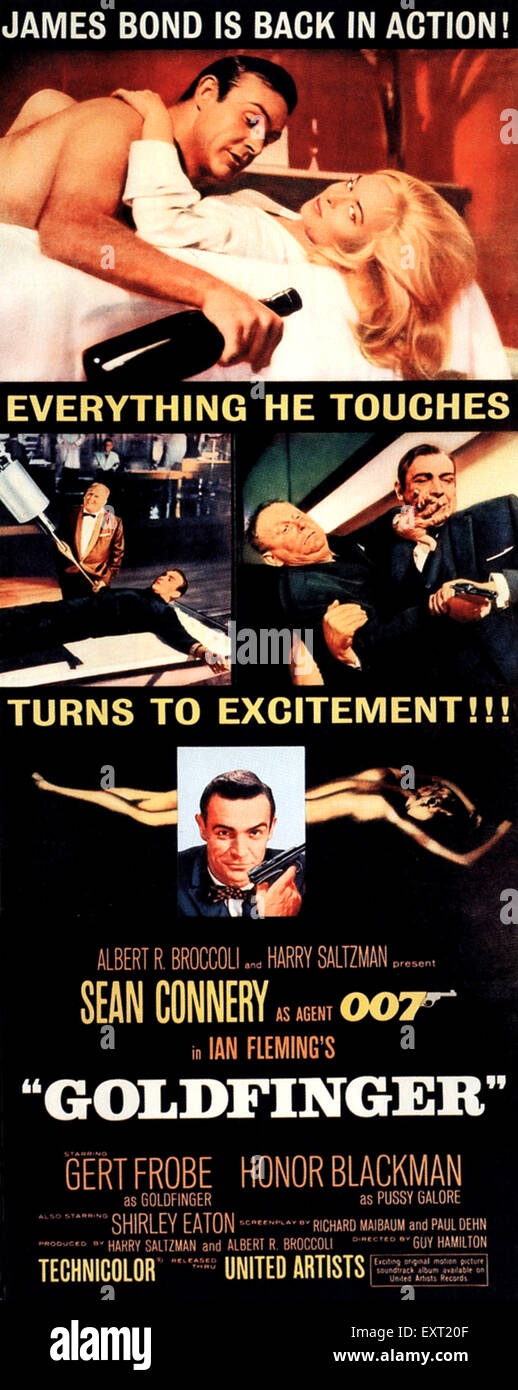 Goldfinger Sean Connery Film Poster Stockfotos und -bilder Kaufen - Alamy