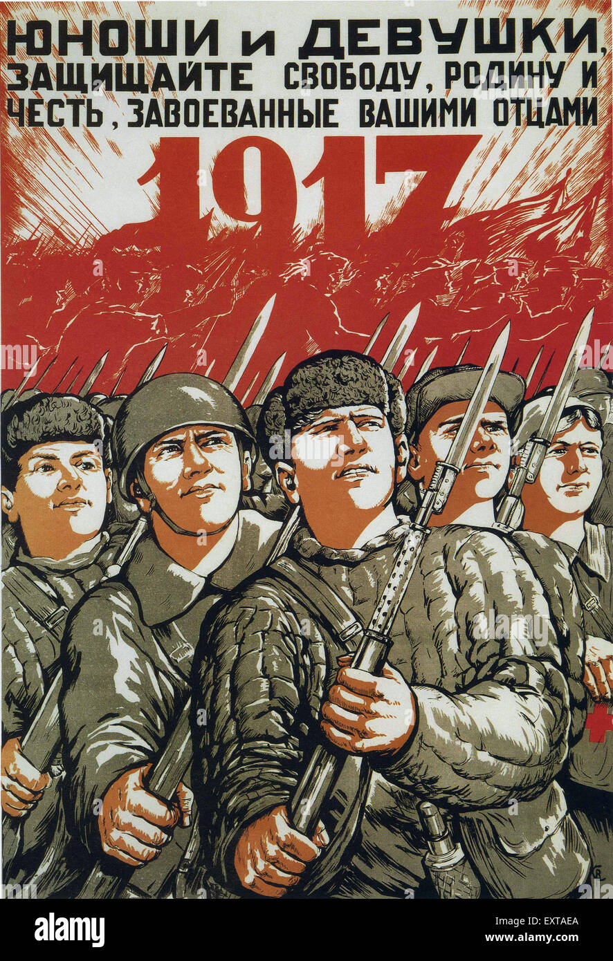 1940s Russia Russian Propaganda Poster Stockfotos und -bilder Kaufen ...