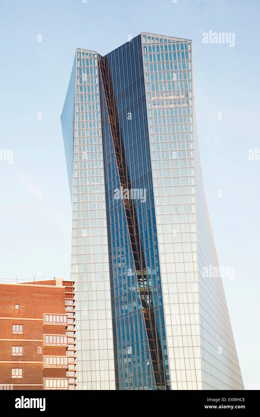 Eurotower des neuen EZB, Frankfurt Am Main, Hessen, Deutschland, Europa ...