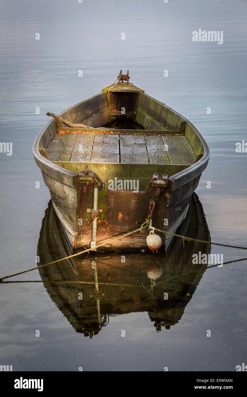 Ruderboot am Meer, See Plön, Schleswig-Holstein, Deutschland, Europa ...