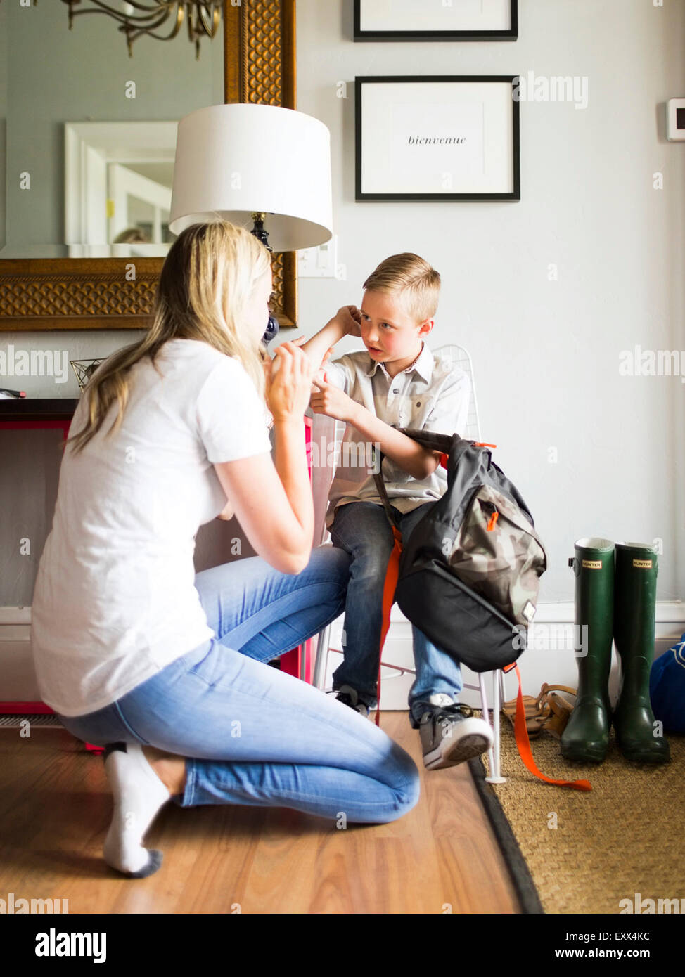 Mutter Sohn Dialog Stockfotos und -bilder Kaufen - Alamy