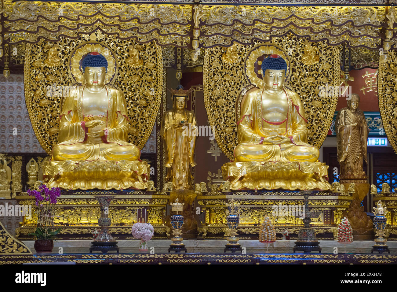 Grand Hall von Zehn Tausend Buddhas Innenraum, Po Lin Kloster, Insel ...
