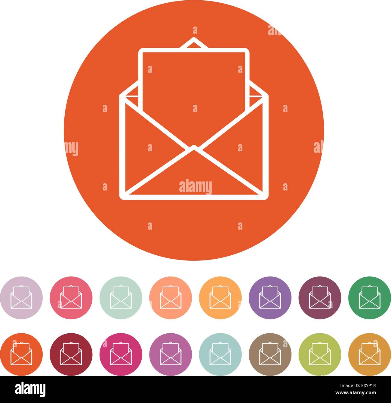 Das Mail-Symbol. Geöffneten Briefumschlag-symbol Stock-Vektorgrafik - Alamy