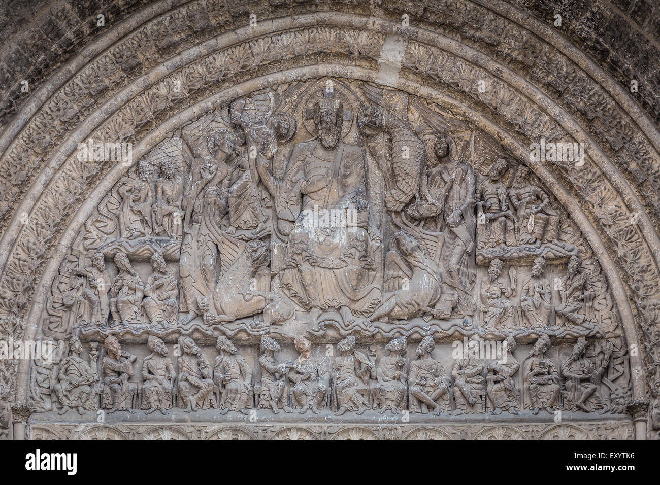 Moissac Abbaye Tympanon Stockfotografie - Alamy