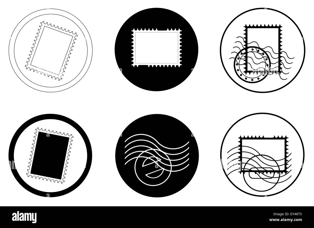 Stempel liniensymbol Schwarzweiß-Stockfotos und -bilder - Alamy