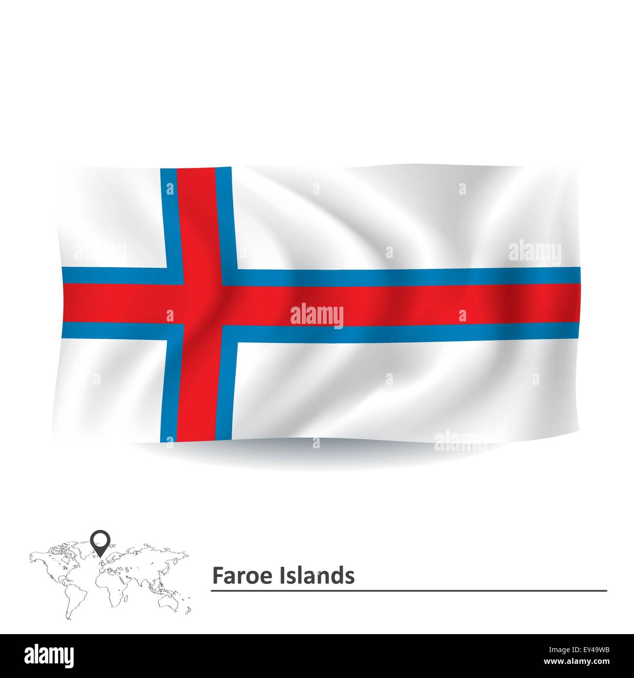 Flagge der Färöer - Vektor-illustration Stock-Vektorgrafik - Alamy
