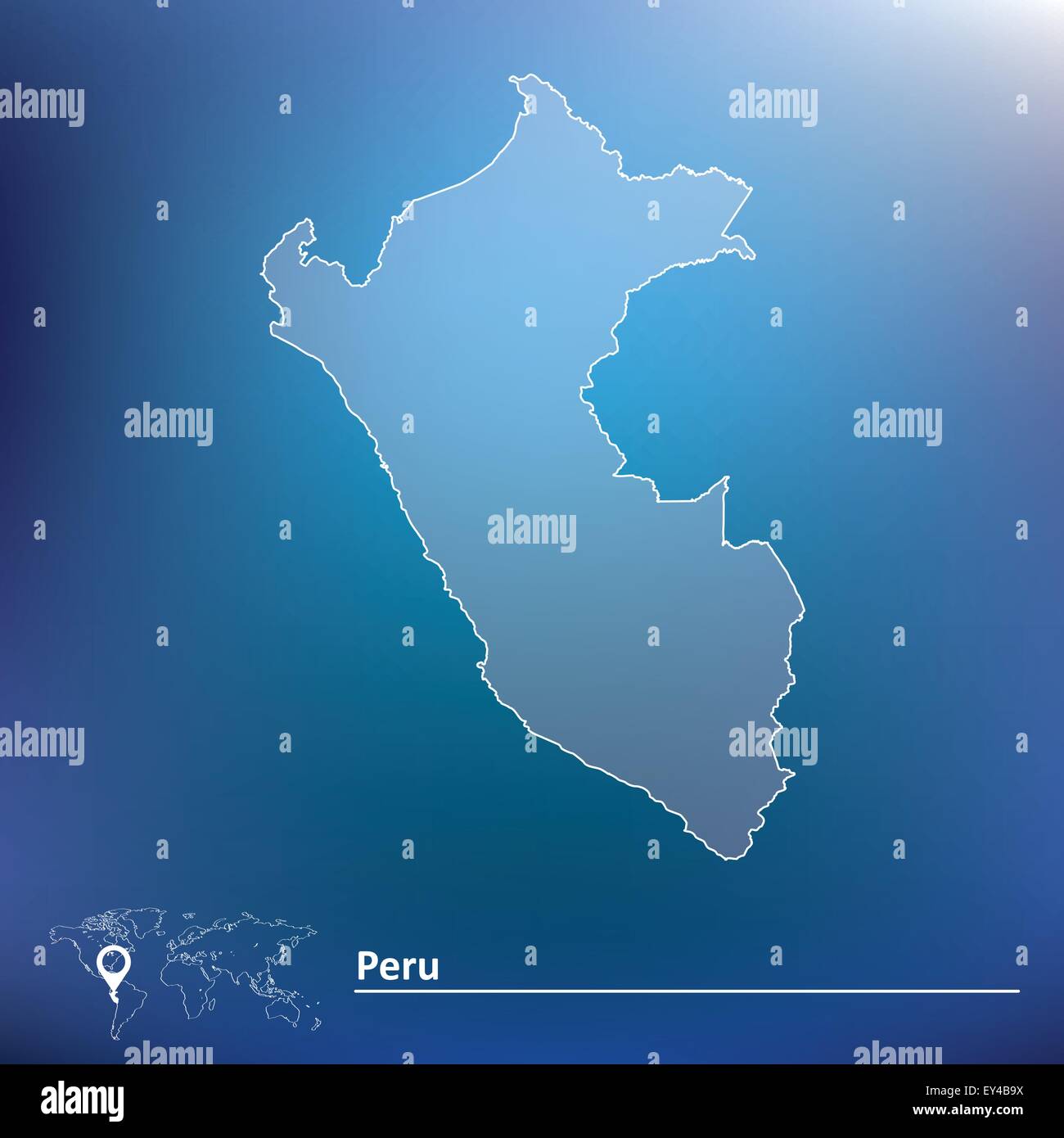 Karte von Peru - Vektor-illustration Stock-Vektorgrafik - Alamy