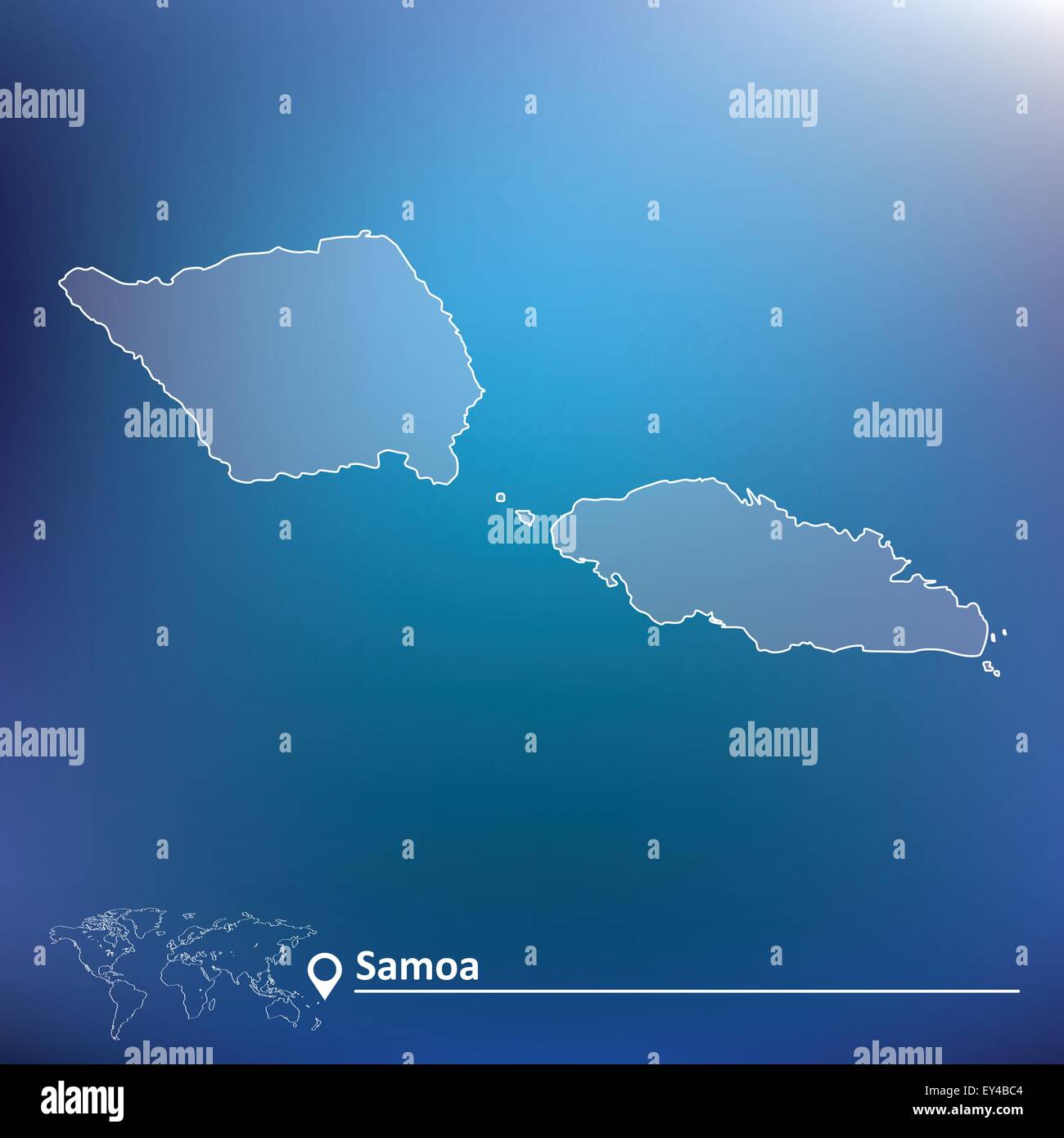 Mapa de samoa Stock-Vektorgrafiken kaufen - Alamy