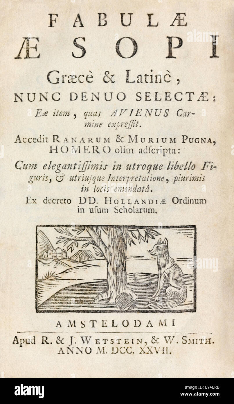 Fabulae Aesopi Stockfotos und -bilder Kaufen - Alamy