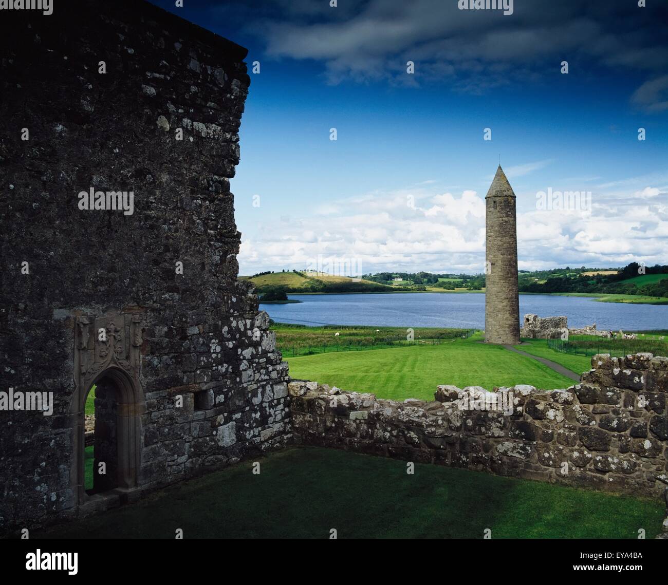 Devenish klösterliche Website, Lough Erne, Co Fermanagh, Ireland ...
