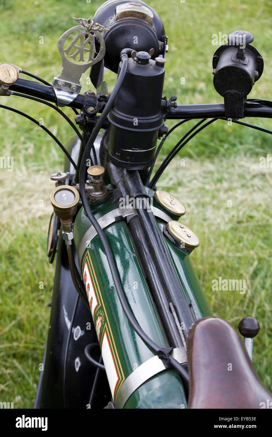 Vintage britische Motorrad auf dem display Stockfotografie - Alamy