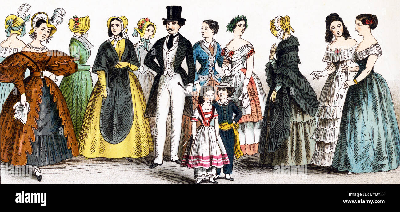 Die hier abgebildeten Figuren repräsentieren deutsche Mode in den ...