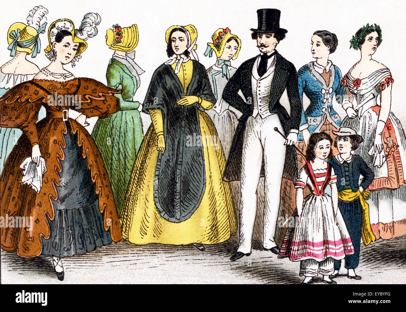 Die hier abgebildeten Figuren repräsentieren deutsche Mode in den ...