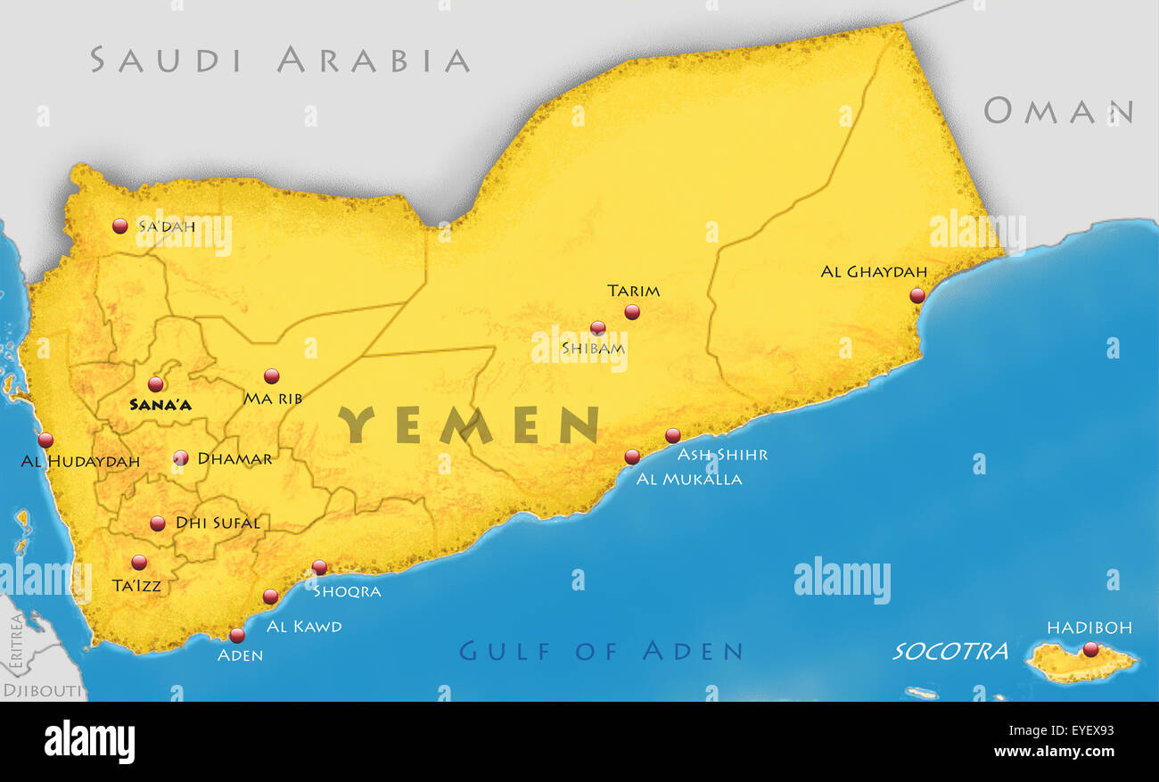 Yemen map -Fotos und -Bildmaterial in hoher Auflösung – Alamy