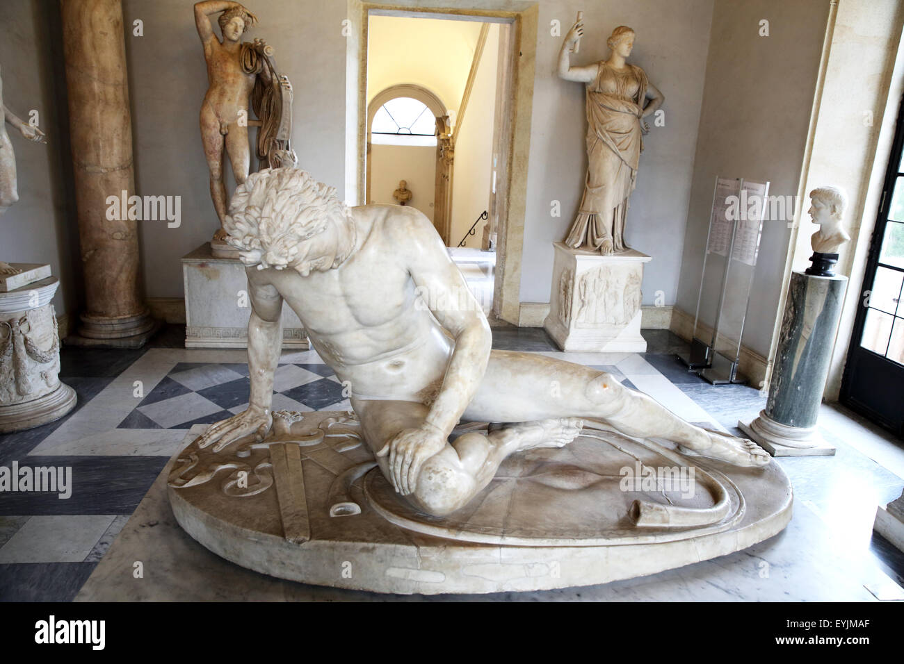 Die Dying Gaul-Statue im Kapitolinischen Museum in Rom Italien ...