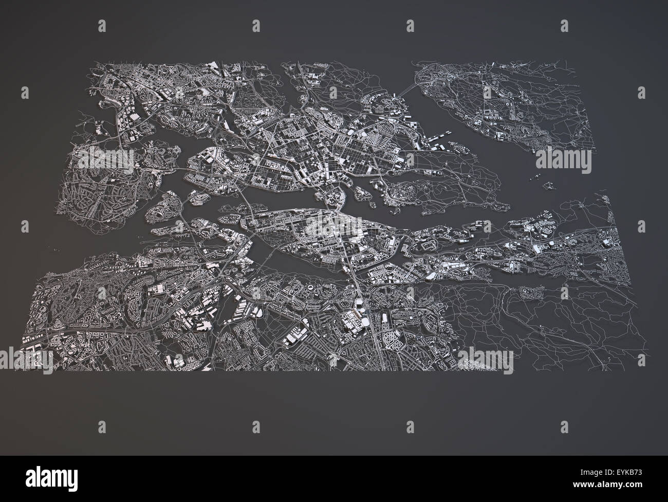 Satelliten-Ansicht der Karte von Stockholm, Schweden Stockfotografie ... Satelliten-Ansicht der Karte von Stockholm, Schweden Stockfotografie ...