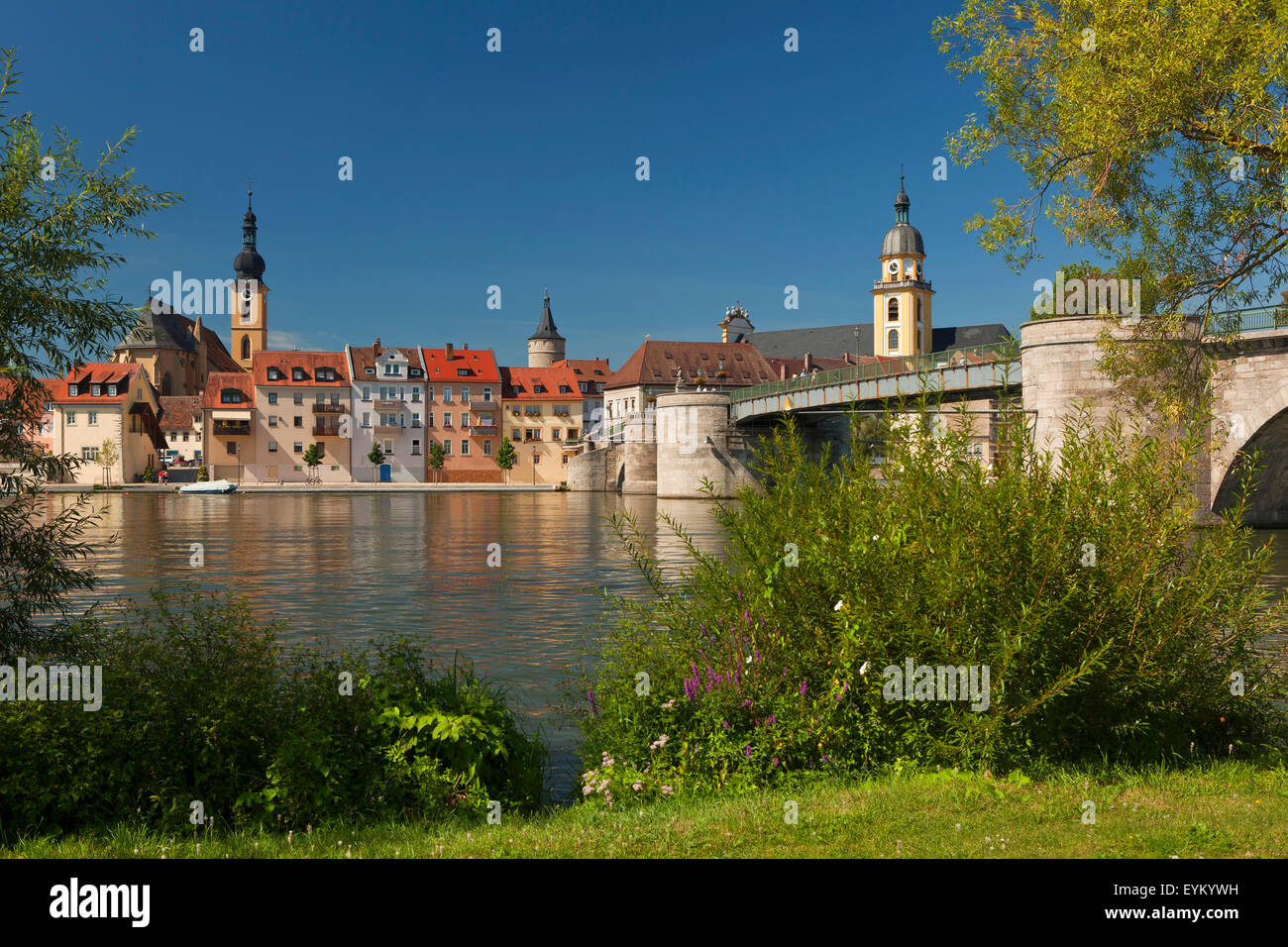 Bridge Main River Kitzingen Germany Stockfotos und -bilder Kaufen - Alamy