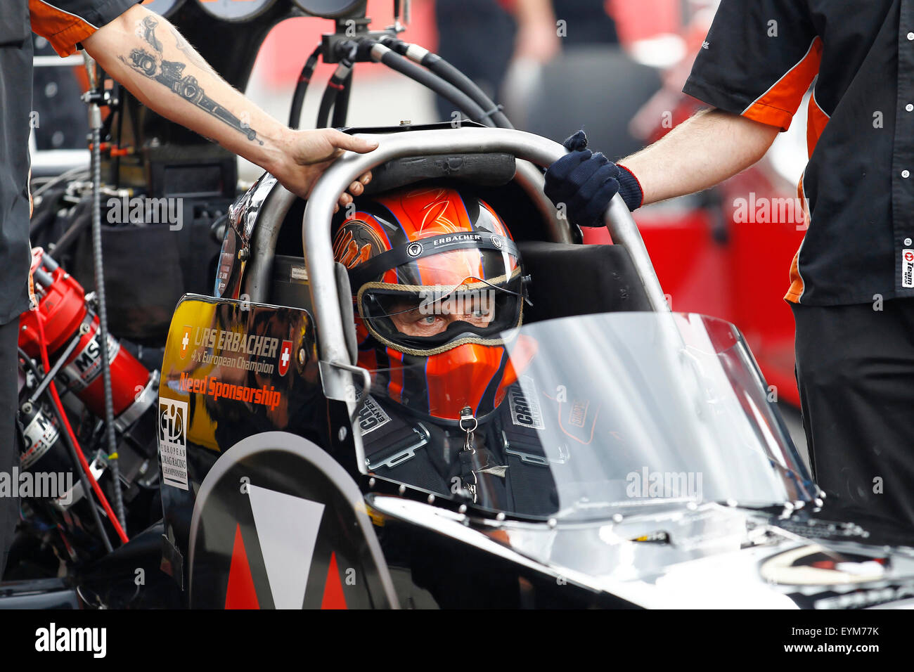 Nitro Olympics in 2011, Dragster, Schweizer Rennfahrer Urs Erbacher im ...