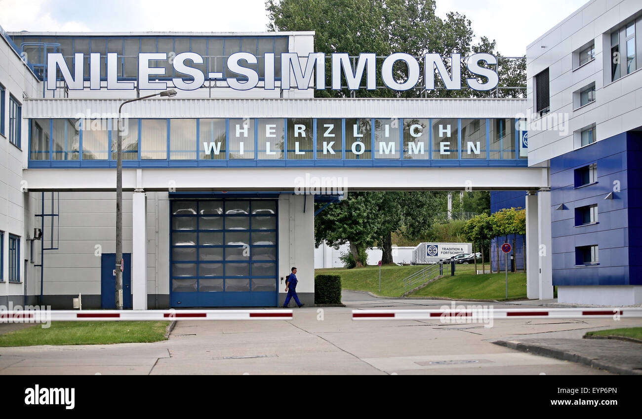 Blick auf das Tor der Maschinenbauer Niles-Simmons Industrieanlagen ...