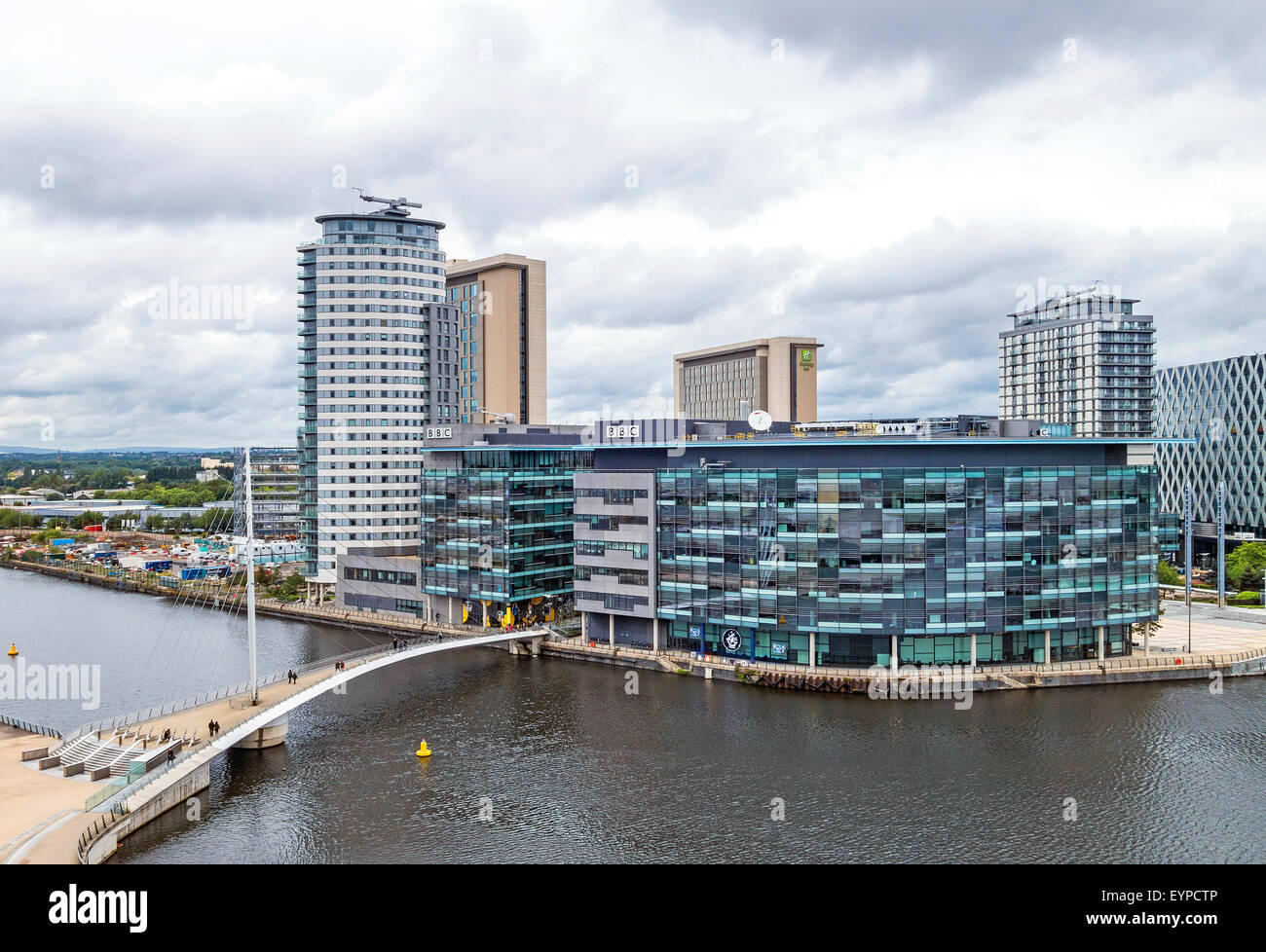 BBC-Gebäude an der Media City, Salford Quays, Manchester, England, UK ...