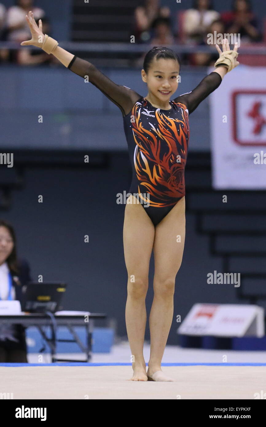 Hiroshima, Japan. 2. August 2015. Aiko Sugihara (JPN) Kunstturnen: 6 ...
