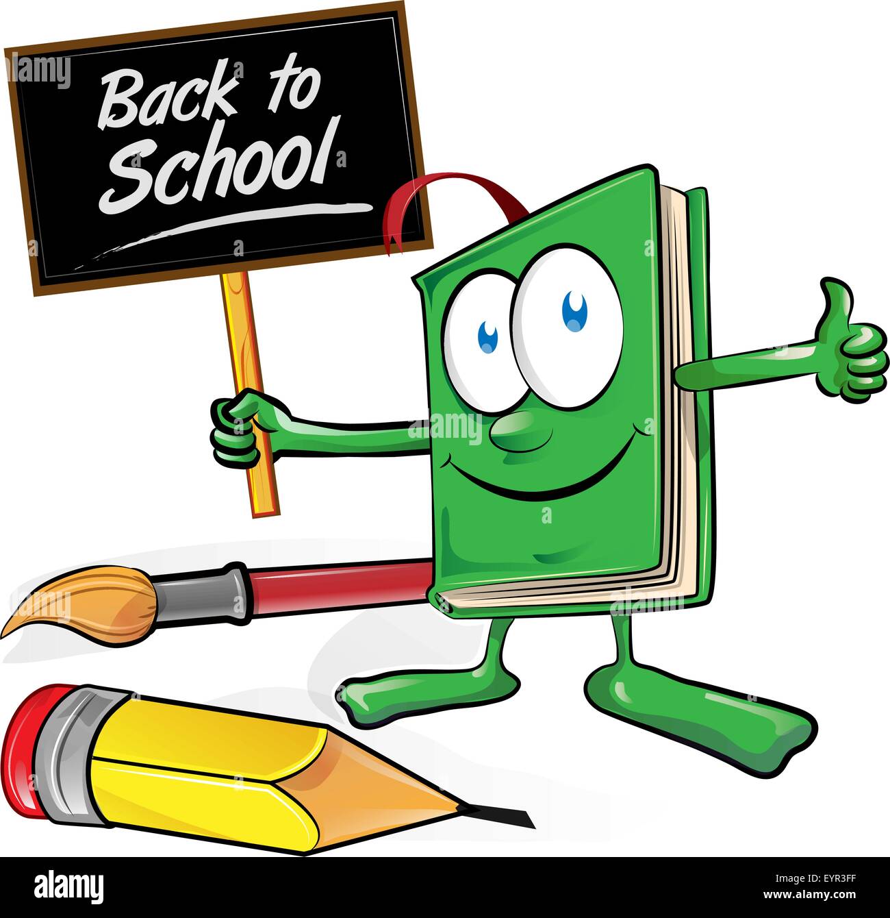 Comic-Buch mit Schild zurück zur Schule Vektor Abbildung - Bild ...