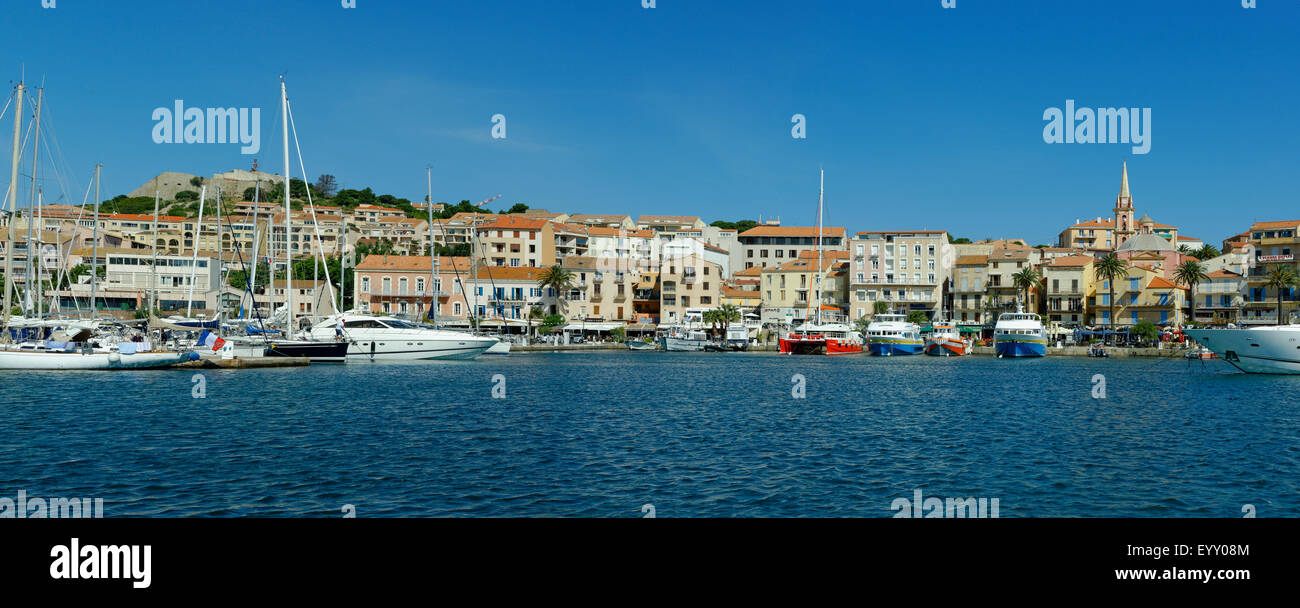 Altstadt mit dem Hafen von Calvi, Haute-Corse, Korsika, Frankreich ...