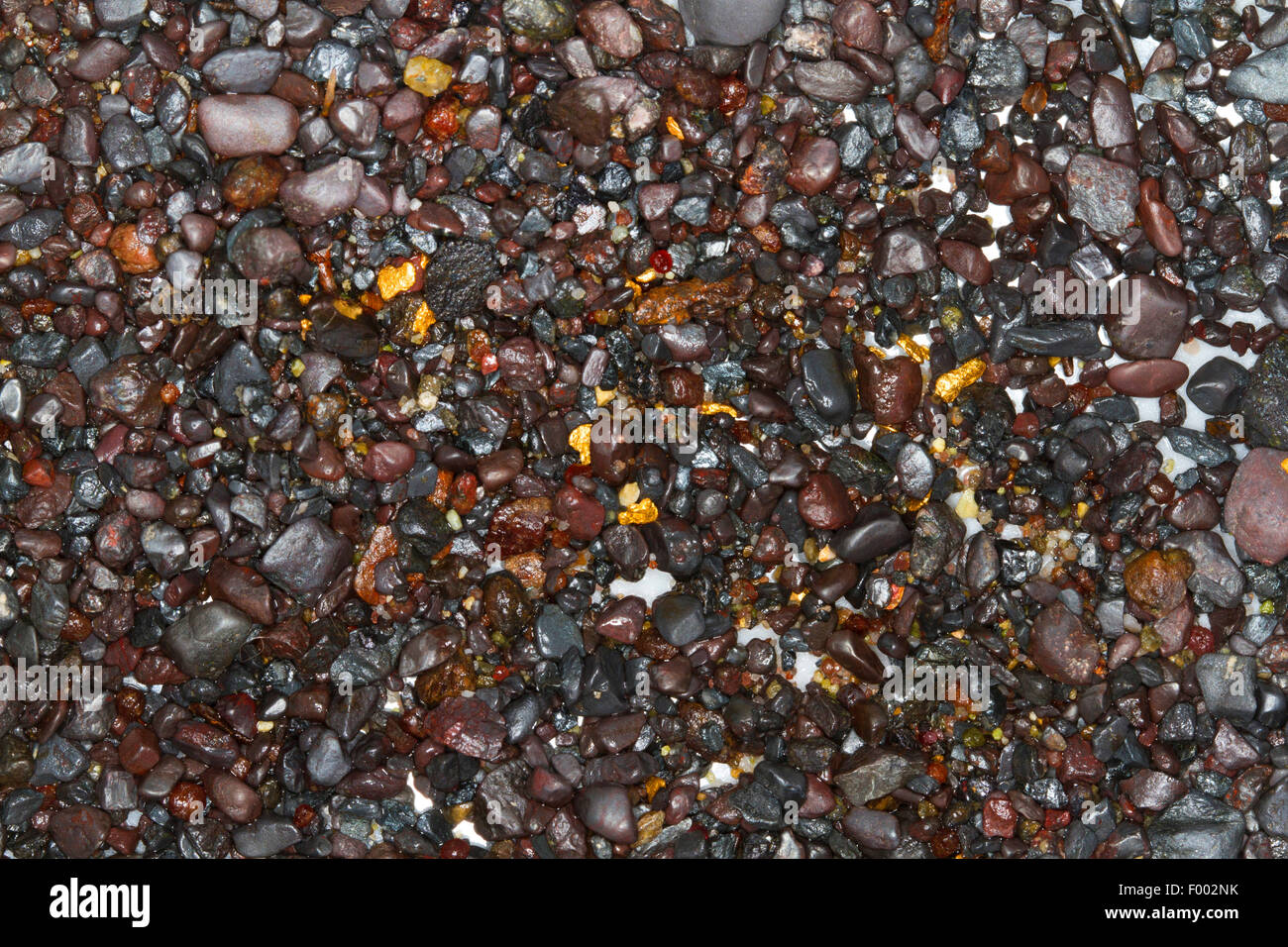 Rhein Kiese mit gold-Glitter, Schweiz Stockfotografie - Alamy