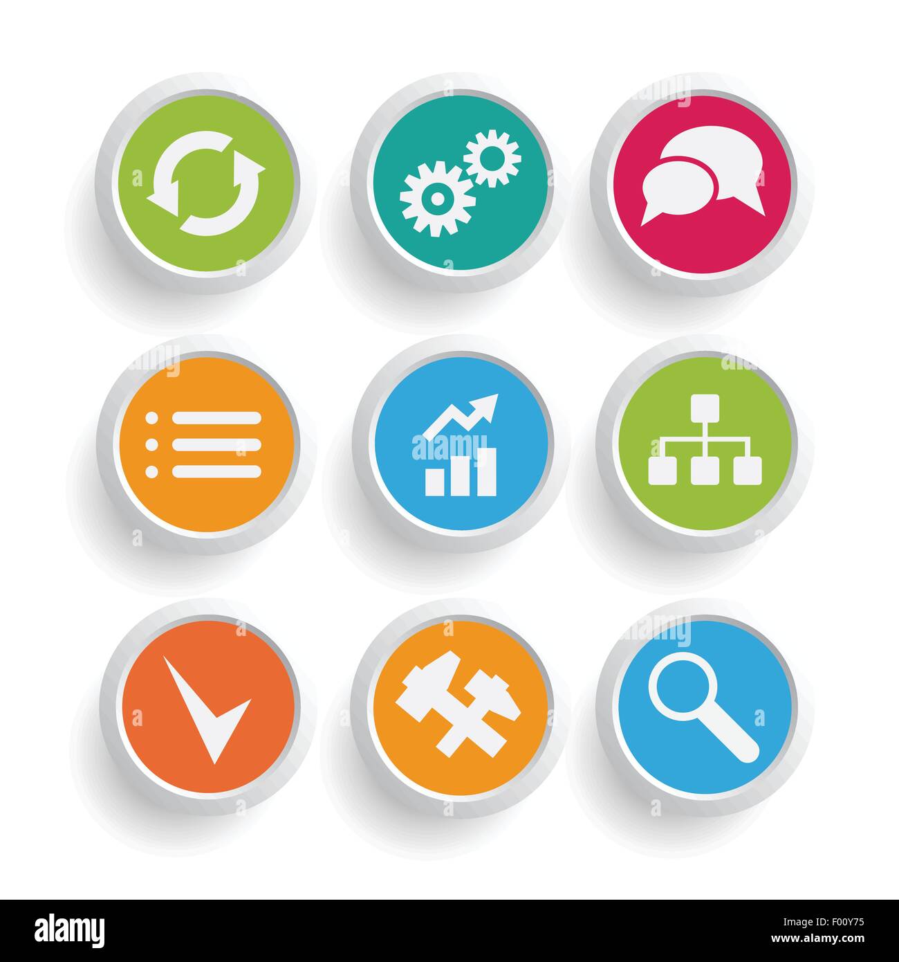 Infografiken Symbole festgelegt. Moderne Business-Konzept-Vektor ...