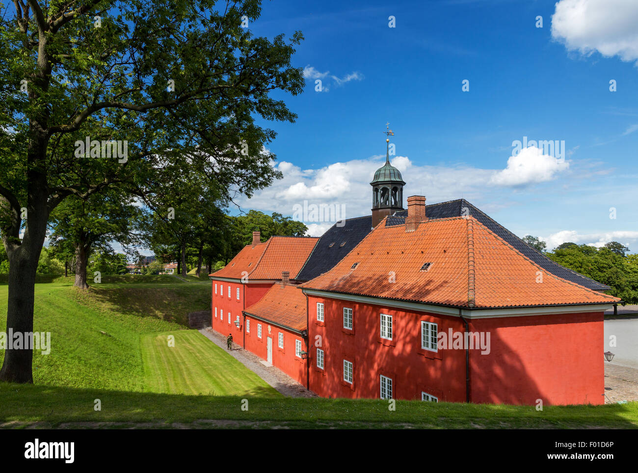 Baracke in der Festung Kastellet, Kopenhagen, Dänemark Stockfotografie ...