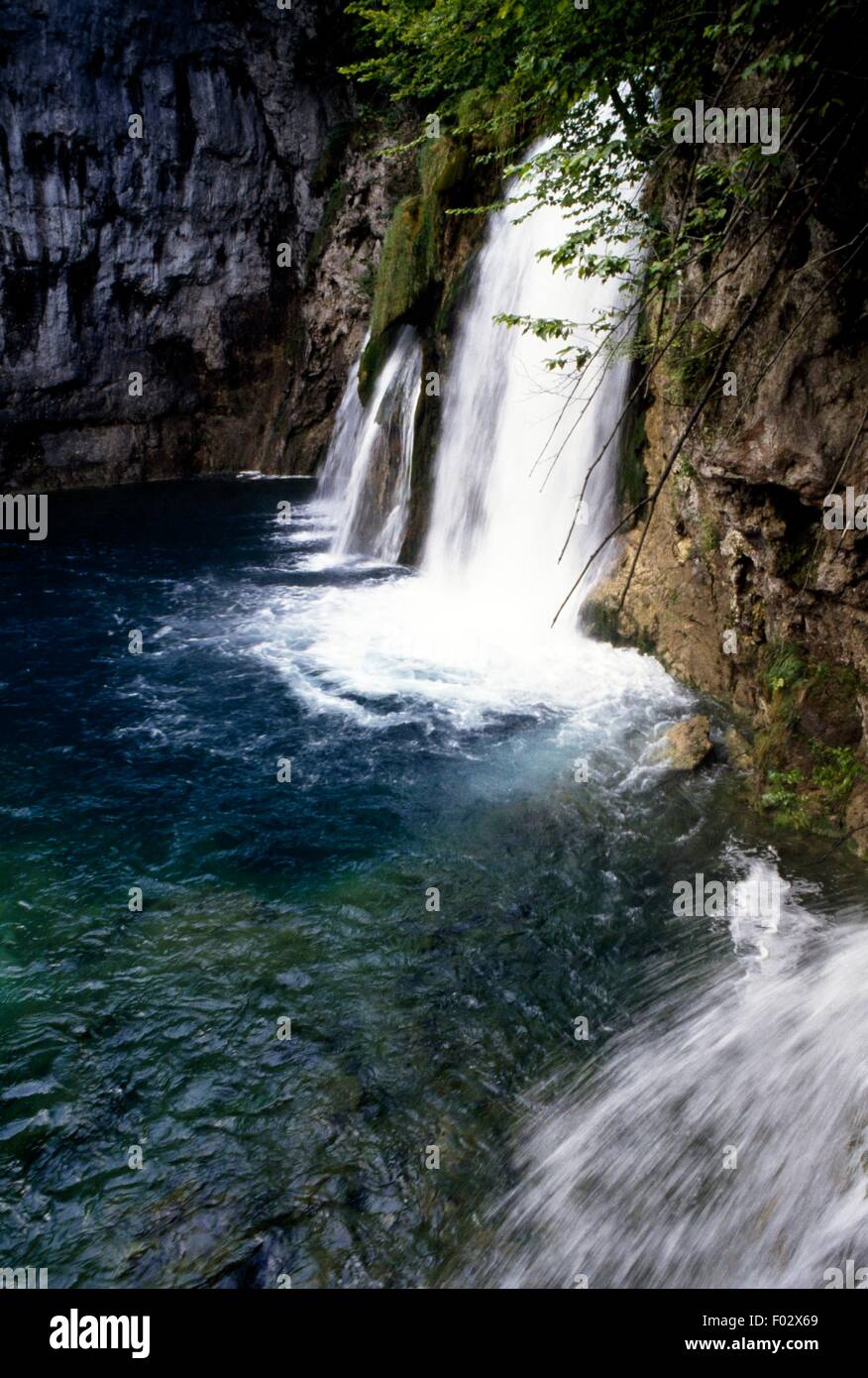 Wasserfall, Nationalpark Plitvicer Seen (Nacionalni Park Plitvicka Jezera, UNESCO-Weltkulturerbe ...