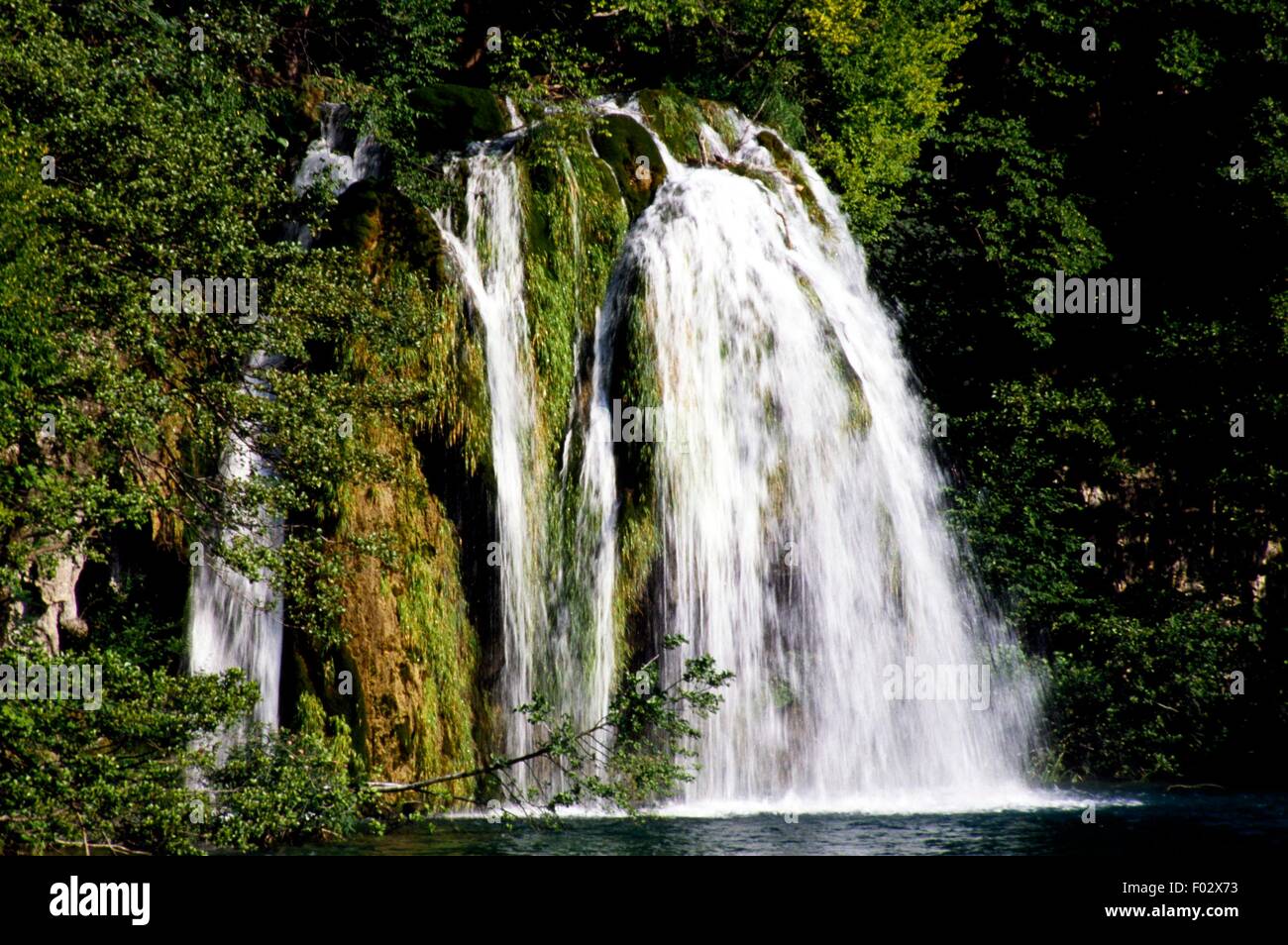 Wasserfall, Nationalpark Plitvicer Seen (Nacionalni Park Plitvicka Jezera, UNESCO-Weltkulturerbe ...