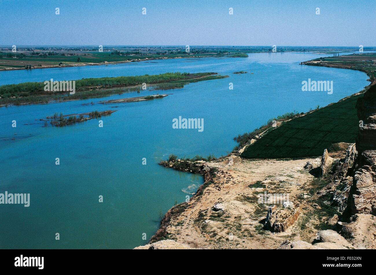 Euphrat in der Nähe von Douro Europos, Syrien Stockfotografie - Alamy