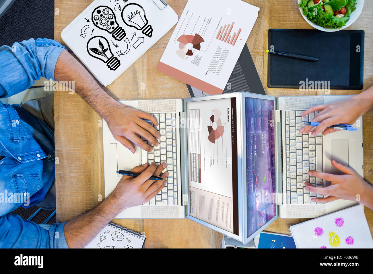 Zusammengesetztes Bild der Idee und Innovation Grafik Stockfotografie ...