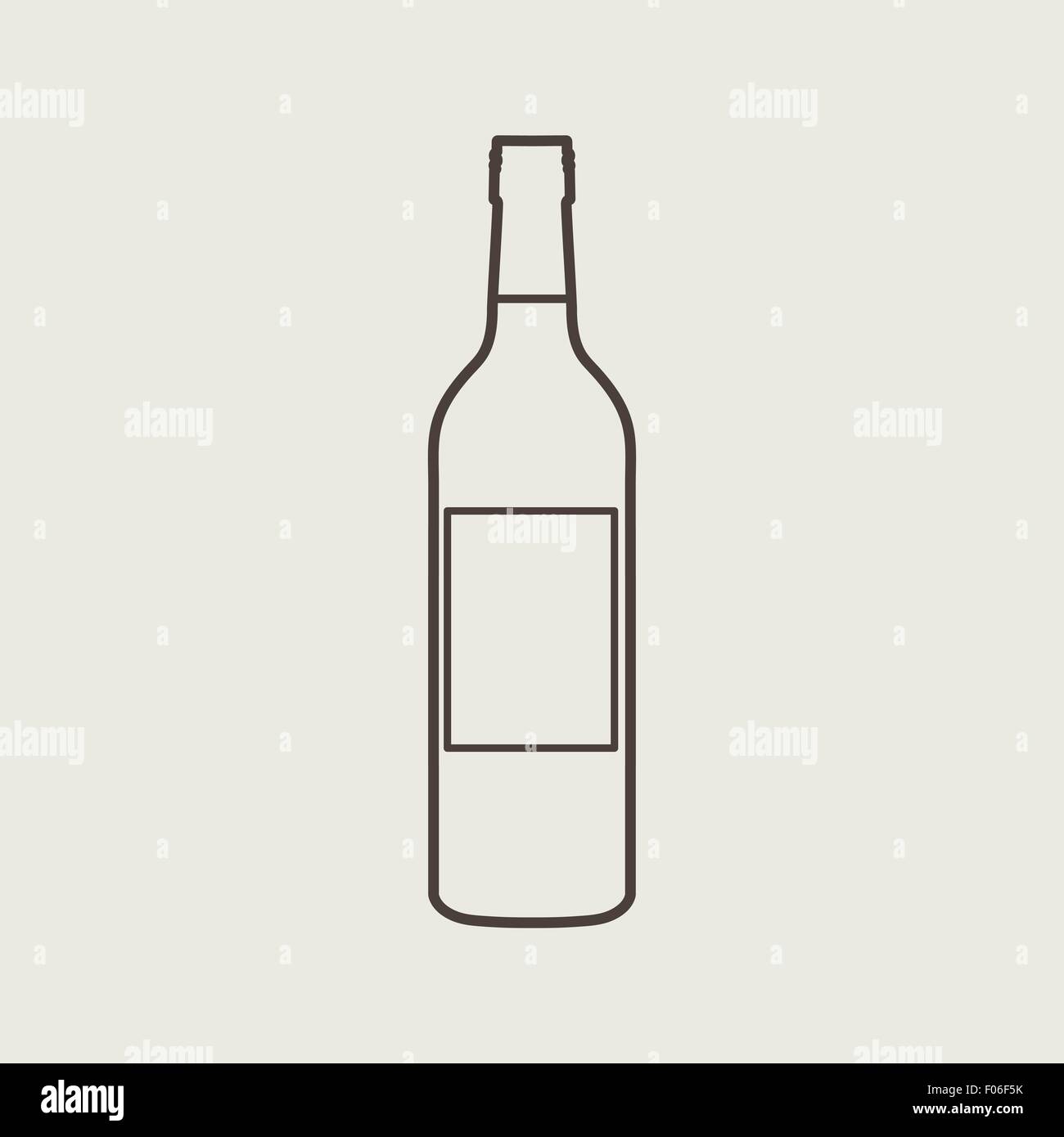 Weinflasche Zeichen gesetzt. Flasche-Symbol Stock-Vektorgrafik - Alamy