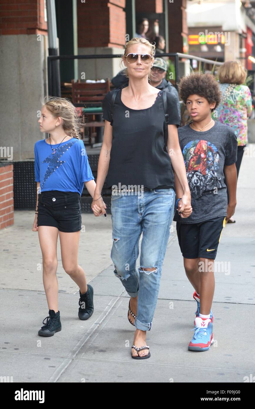 Heidi Klum, mit ihrer Familie Featuring: Heidi Klum, Henry Samuel ...