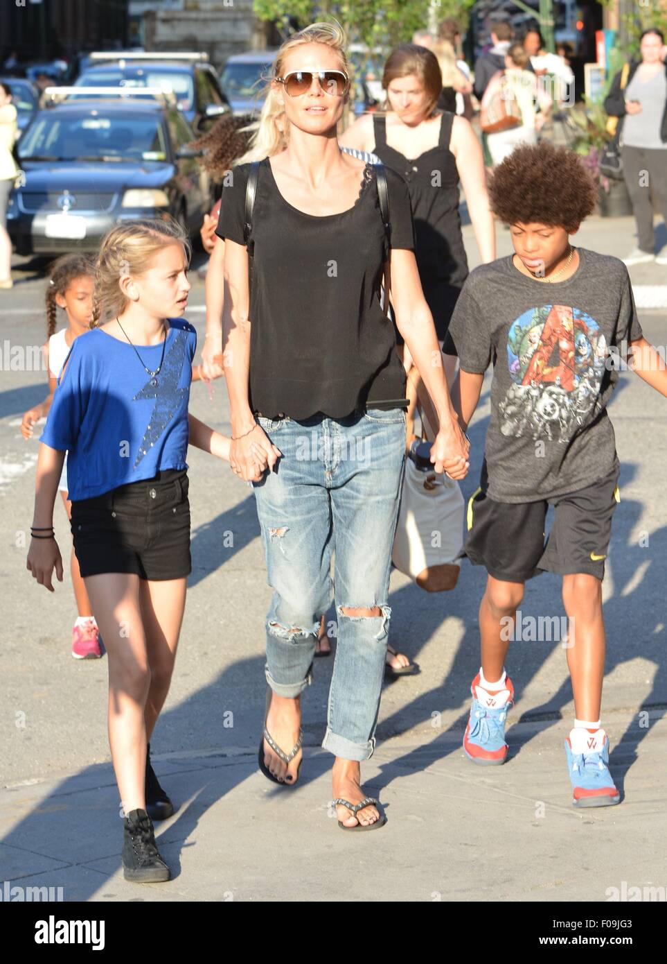 Heidi Klum, mit ihrer Familie Featuring: Heidi Klum, Henry Samuel ...