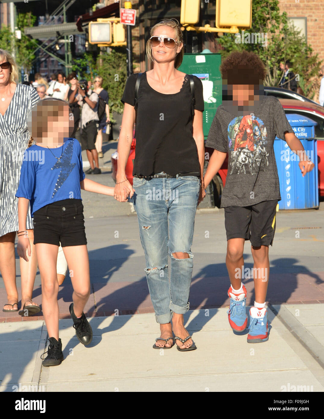 Heidi Klum, mit ihrer Familie Featuring: Heidi Klum, Henry Samuel ...