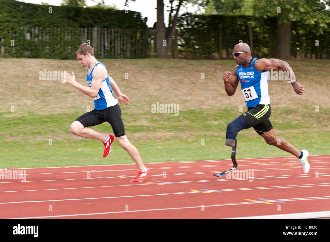 100m sprint race -Fotos und -Bildmaterial in hoher Auflösung – Alamy