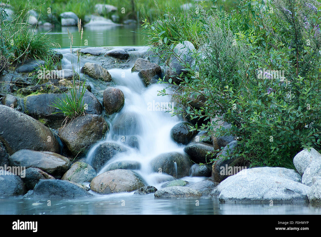 Alpen Berge Landschaft, Hdr, See, Wasserfall, Berg Wasserfall Berg mit ...