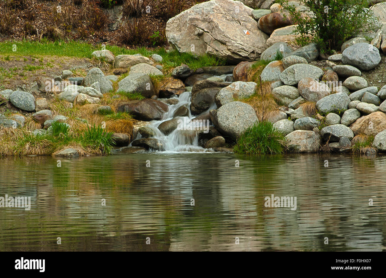 Alpen Berge Landschaft, Hdr, See, Wasserfall, Berg Wasserfall Berg mit ...